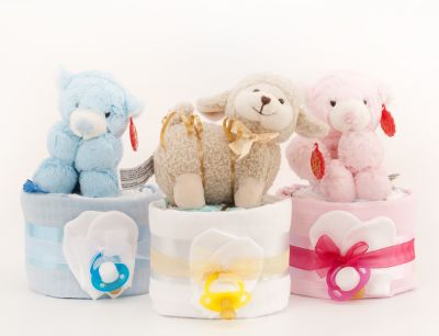 Simple Nappy Cake - Pink 1 Tier – www.nappycakes.ie